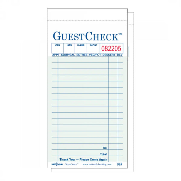 Guest Check Duplicate 50 Sht Guest Check Duplicate 50 Sht