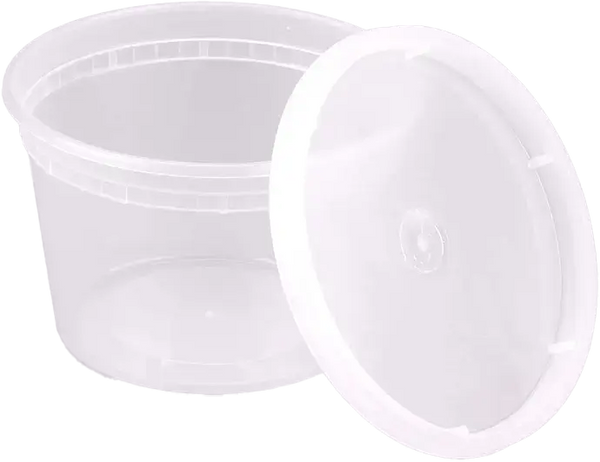 Champs Clear Heavy Duty Deli Container and Lid Combo Microwavable 250 ...