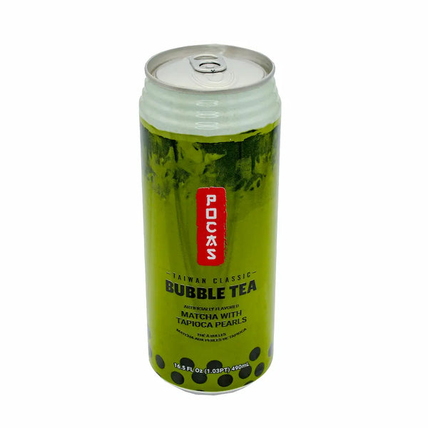 Pocas Bubble Tea Matcha with Tapioca Pearls 16.5 oz