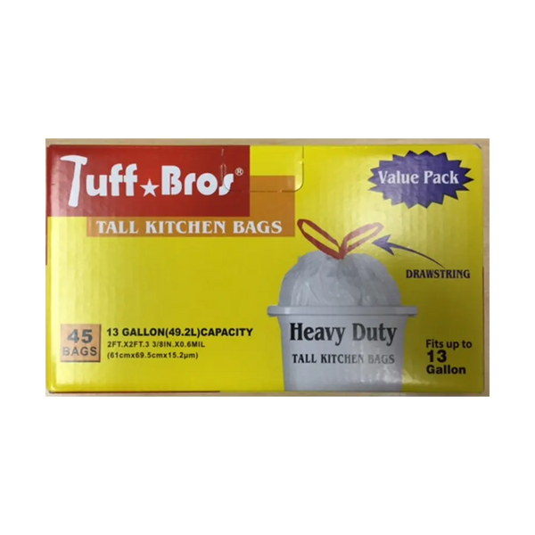 Tuff Bros Drawstring Trash Bags 45 ct 13 gal