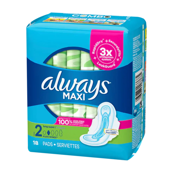 Always Super Long W/Wings 18 ct