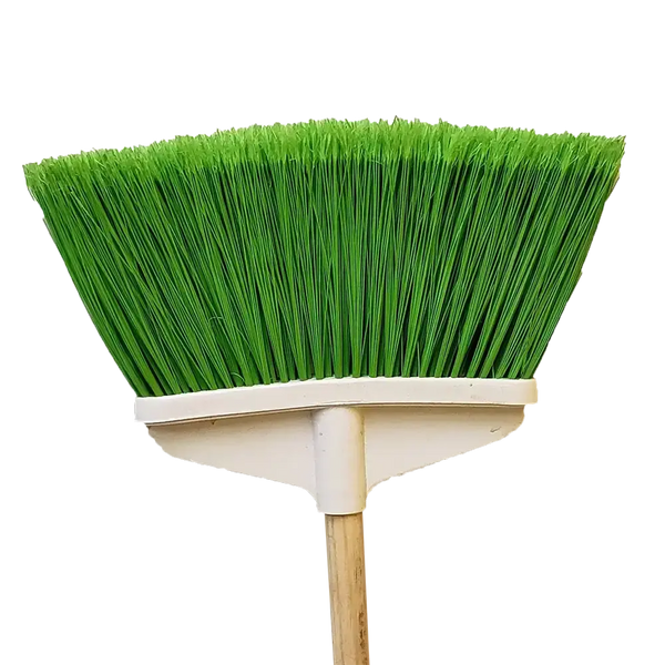 Fan Broom Plastic w/ Wood Handle med